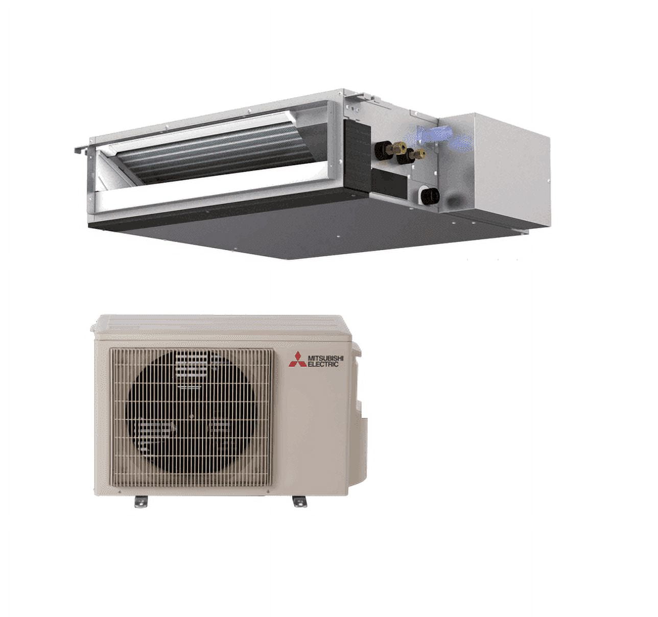Mitsubishi S-Series 9000 BTU Horizontal Ducted Heating and Cooling Air ...