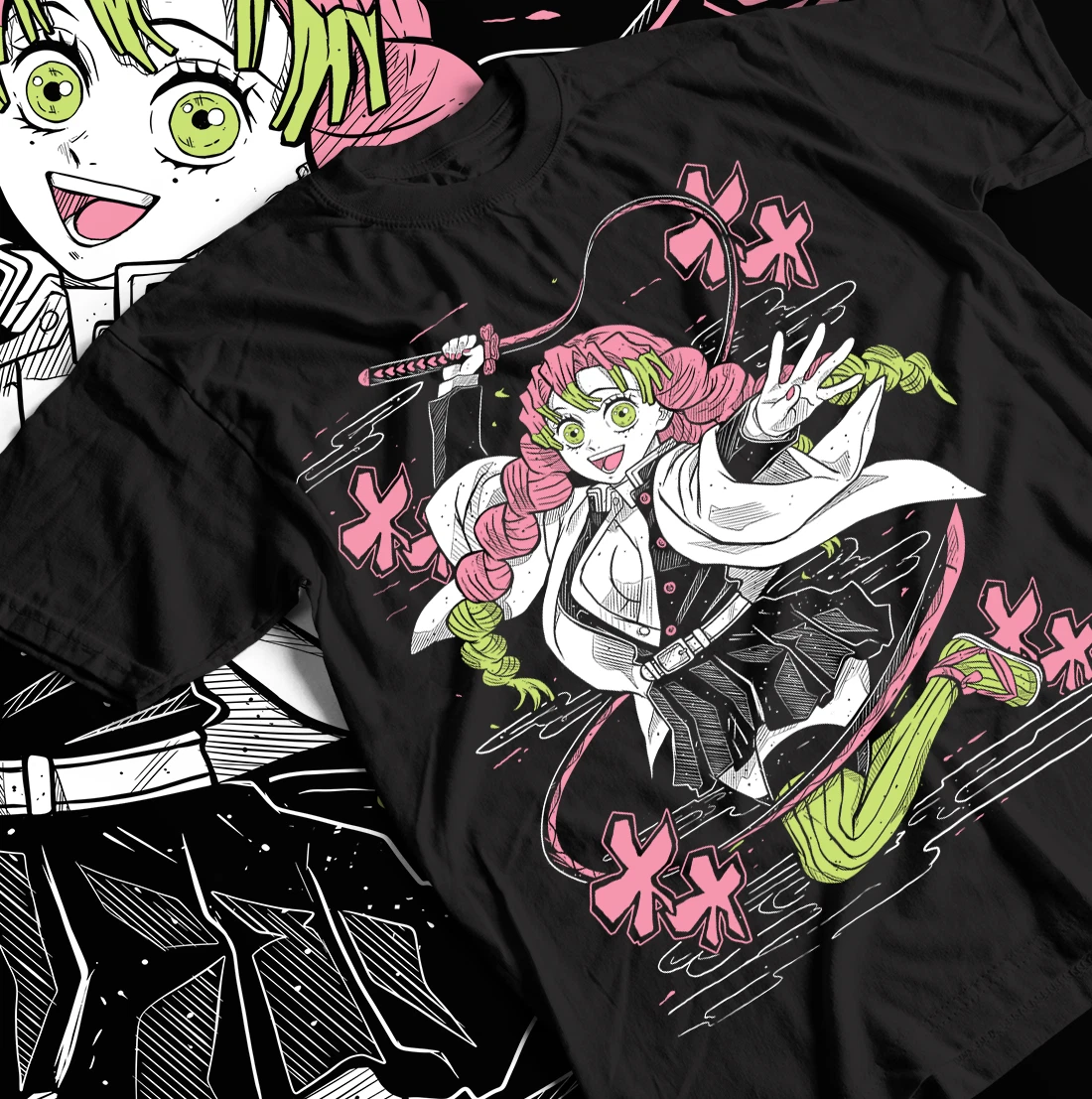 Mitsuri T-Shirt Demon Slayer Waifu Kawaii Anime Japanese Manga Otaku ...