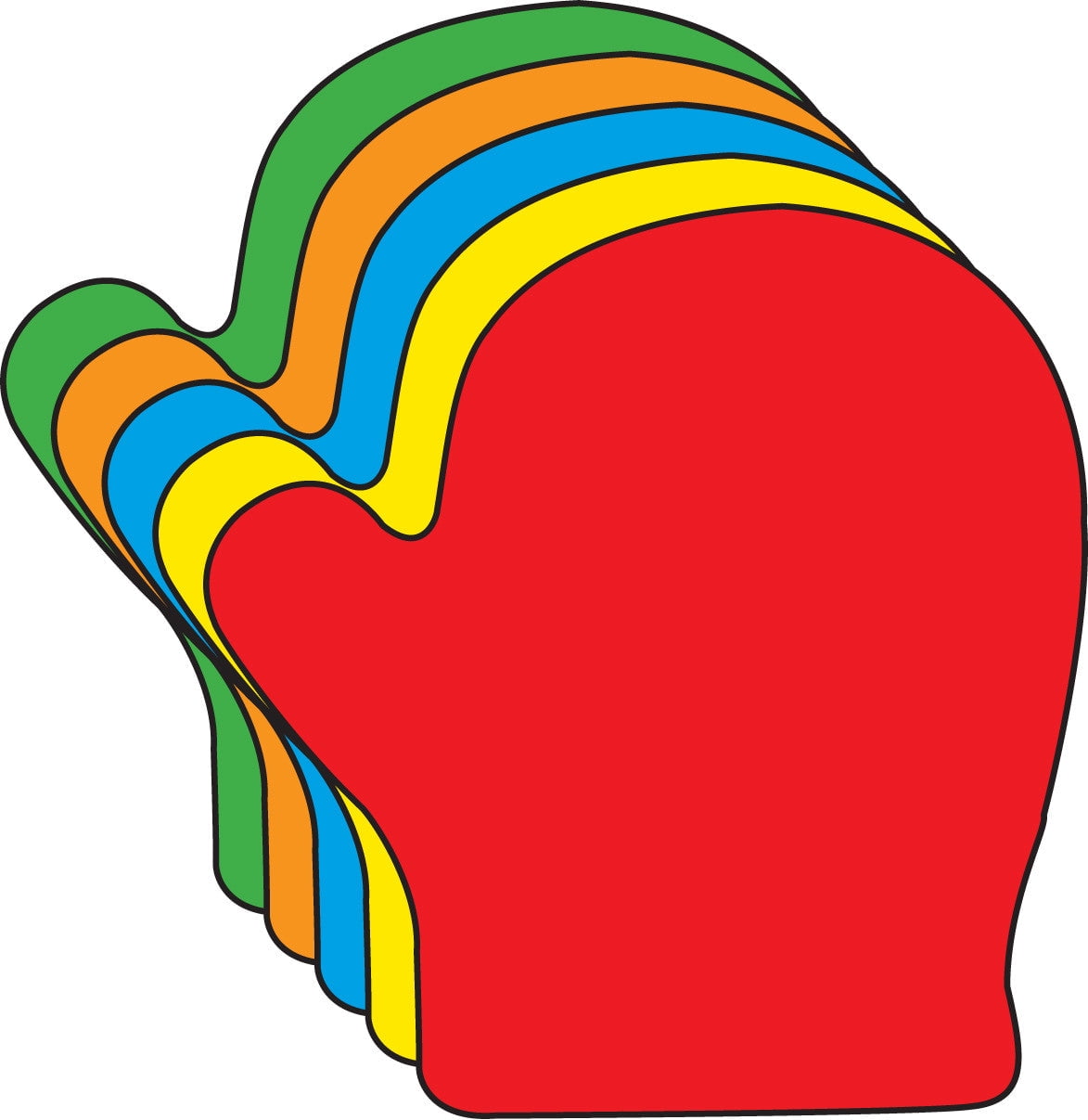Mitten Assorted Color Creative Cut-Outs, 5.5in, 31 pcs - Walmart.com