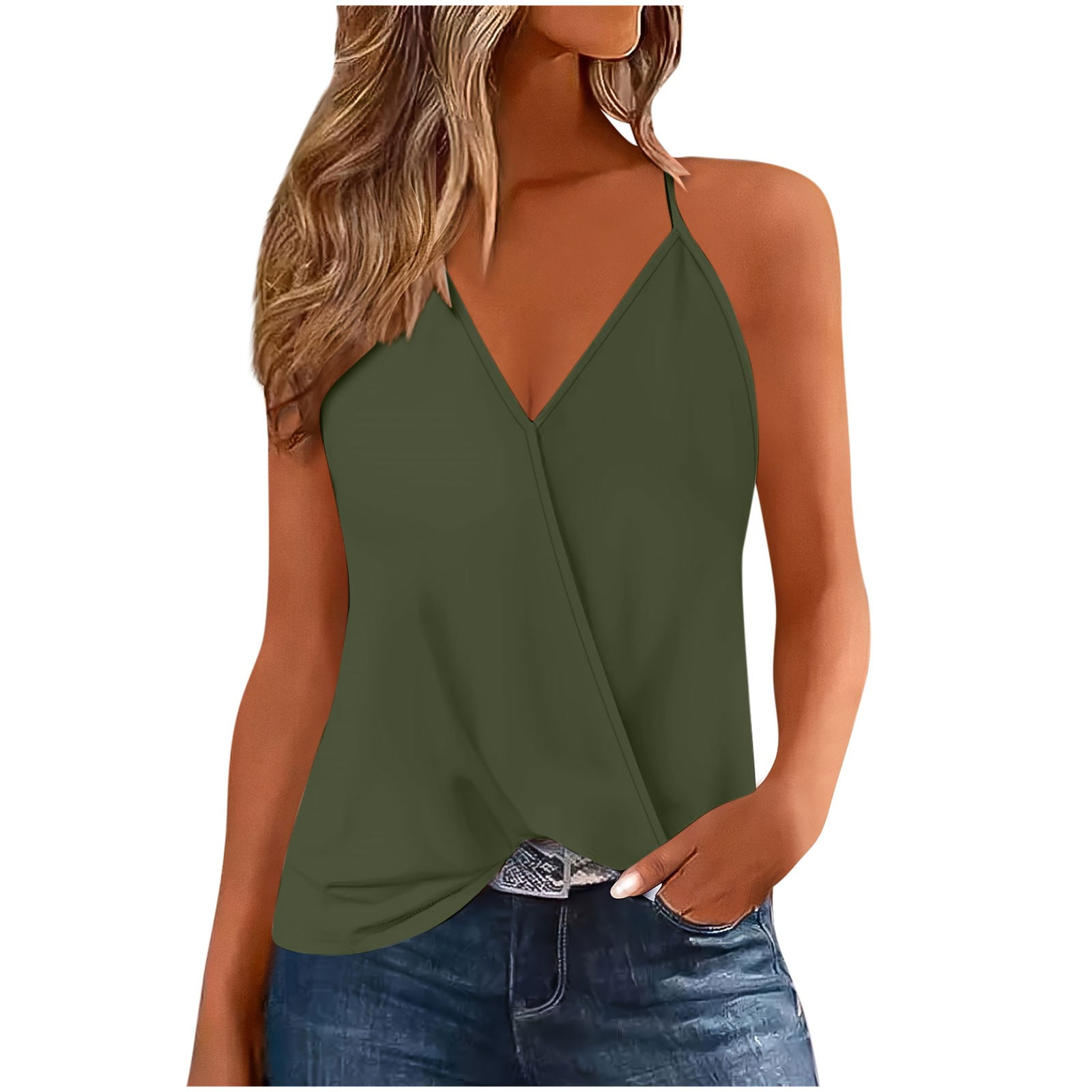 Mittory Hollow Out Wrap Sleeveless Camisole Summer Vacation Loose Tank ...