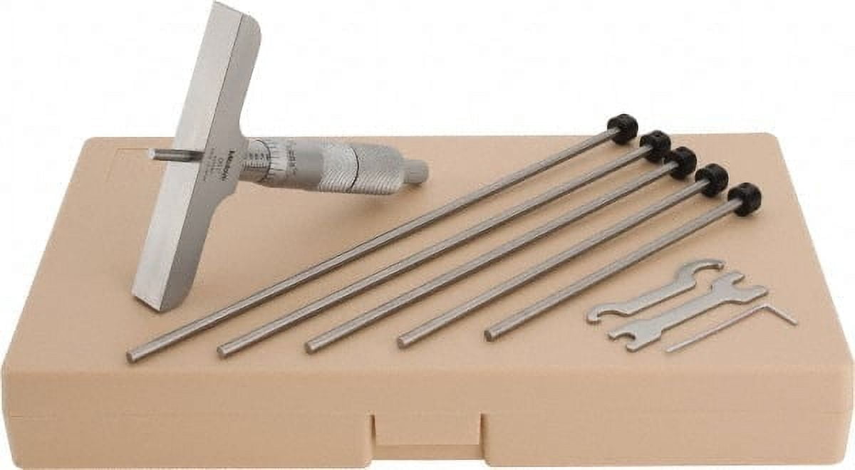 Mitutoyo 0 to 6" Range, 6 Rod, Satin Chrome Finish Mechanical Depth ...