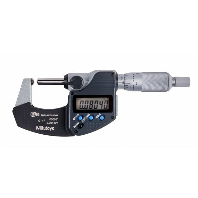Mitutoyo 1 in. Digimatic Spherical Micrometer with 25 mm IP65 SPC ...