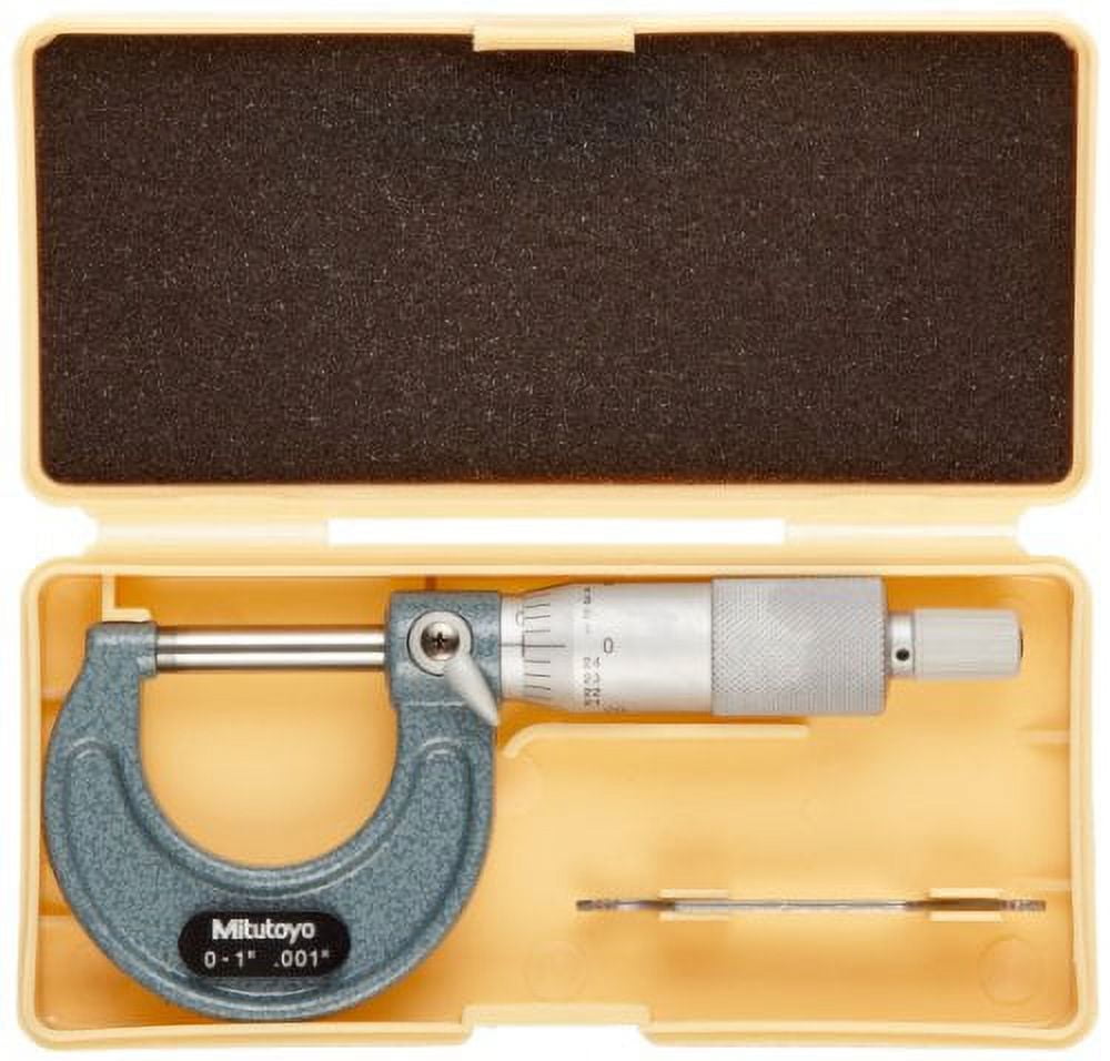 Mitutoyo 103-177 Outside Micrometer, Baked-enamel Finish, Ratchet Stop ...