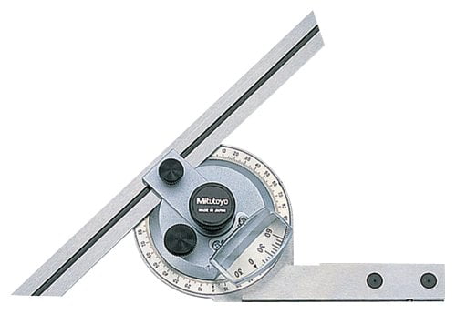 Mitutoyo 187-904-10, Universal Bevel Protractor, 6" Blade, 5 Minute ...