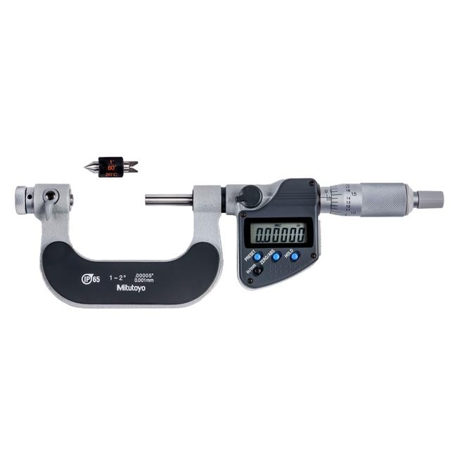 Mitutoyo 326-352-30 1-2 in. Digimatic Screw Thread Micrometer with IP65 ...