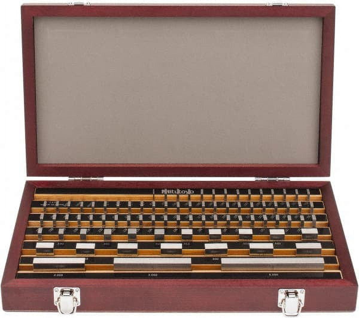 Mitutoyo 516-902-26 Inch Rectangular Steel Gage Block Set, 81 Pieces ...