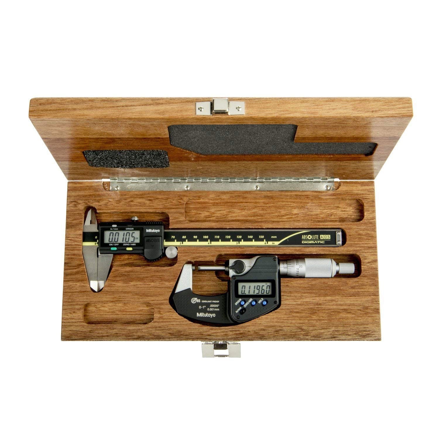 Mitutoyo 64PKA076B Digimatic 2-Piece Caliper & Micrometer Tool Kit (500 ...