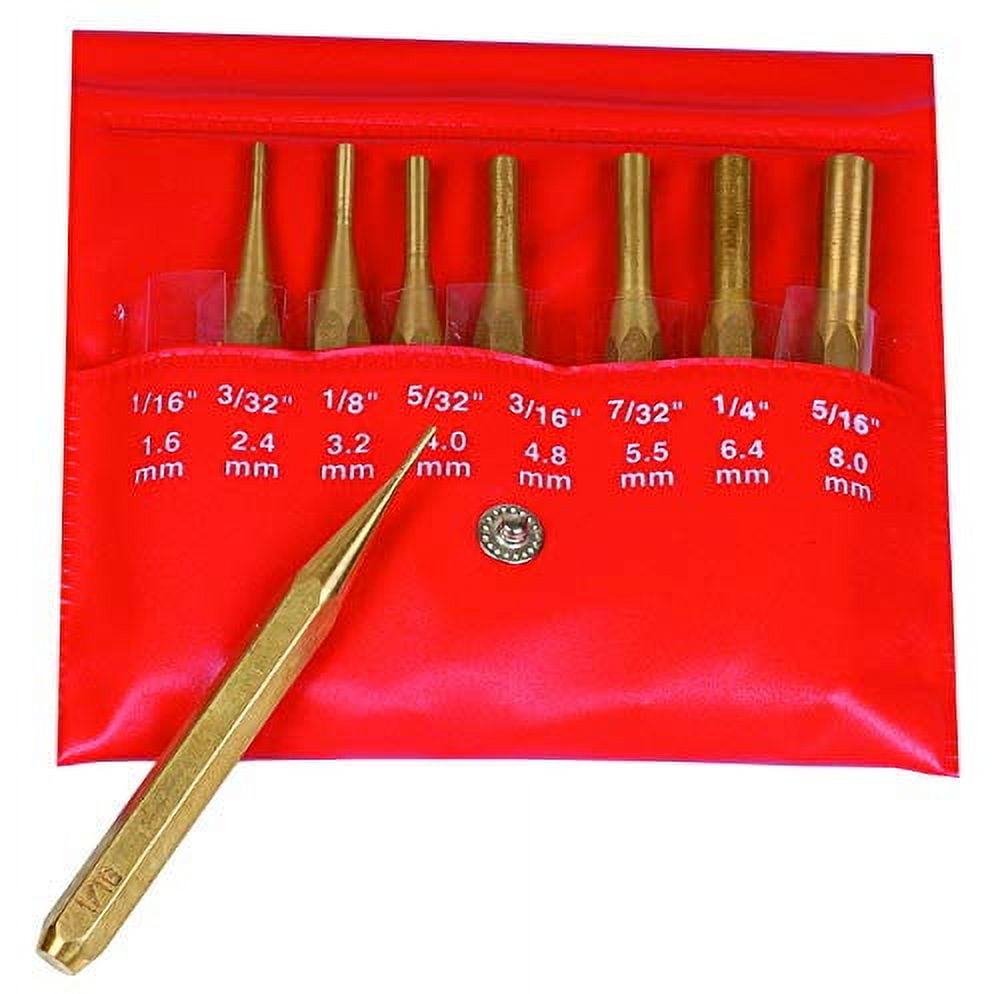 Mitutoyo 985-120, Punch, Drive Pin, Set, 4", Brass, 8Pc - Walmart.com