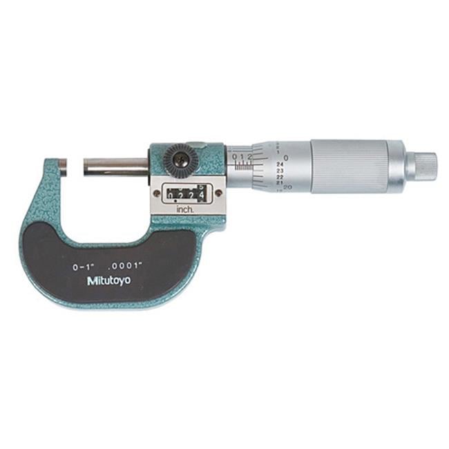 Mitutoyo Digit Counter Micrometer with Friction Thimble - Gray - 0-1 in ...