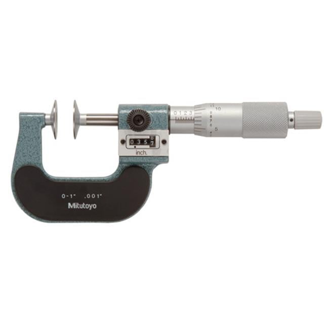 Mitutoyo Digital Disk Micrometer, 0-1", 0.001"223-125 - Walmart.com