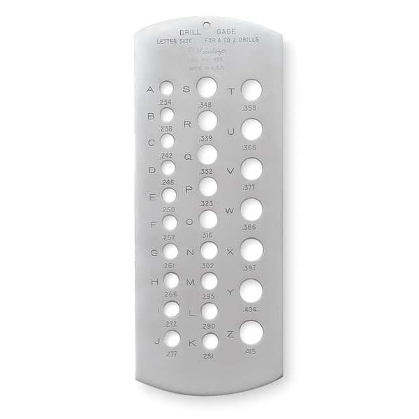 Mitutoyo Drill Bit Gauge,L 6-3/8" 950-209 - Walmart.com