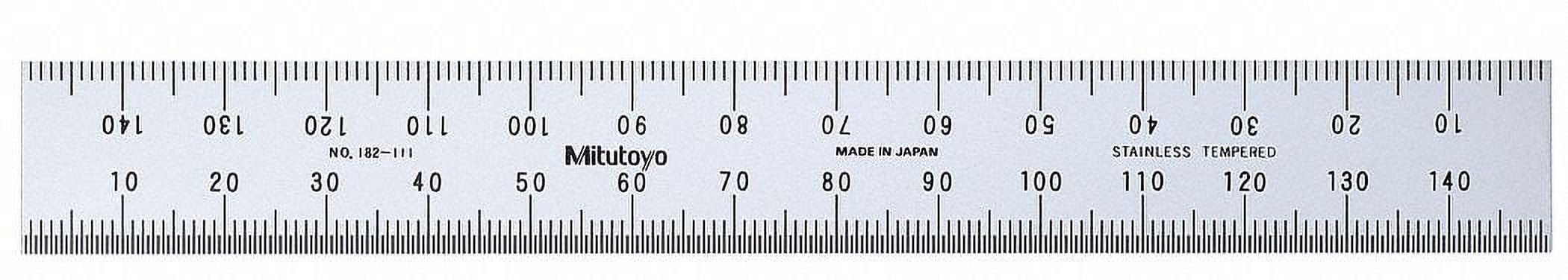Mitutoyo Rigid Rule,SS,150 x 19mm,1mm,0.5mm 182-111 - Walmart.com