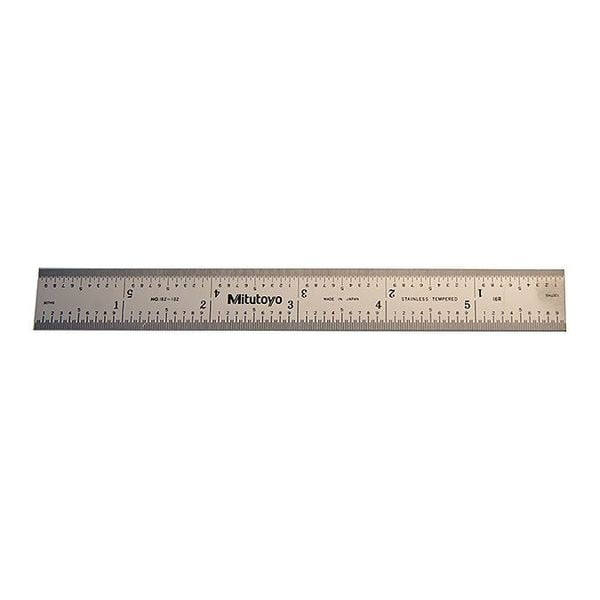 Mitutoyo Steel Rule,6" Size,16R Graduation,3/4" W 182-102 - Walmart.com