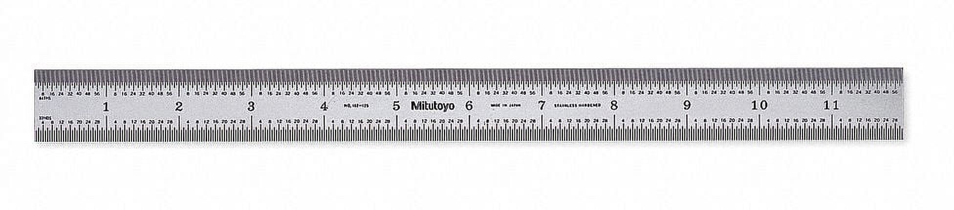 Mitutoyo Steel Rule,Rigid,12 In,32/64/0.5/1mm 182-125 - Walmart.com