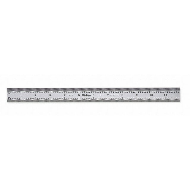 Mitutoyo Steel Rule,Rigid,12 In,32/64/0.5/1mm 182-125 - Walmart.com