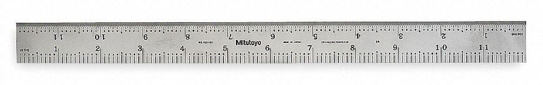Mitutoyo Steel Rule,Rigid,12 In,32/64/10/100ths 182-123 - Walmart.com