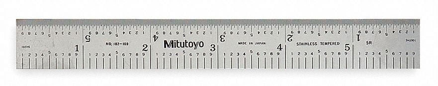 Mitutoyo Steel Rule,Rigid,6 In,32/64/10/100ths 182-103 - Walmart.com