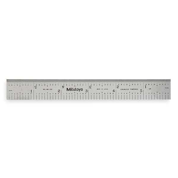 Mitutoyo Steel Rule,Rigid,6 In,32/64/10/100ths 182-103 - Walmart.com