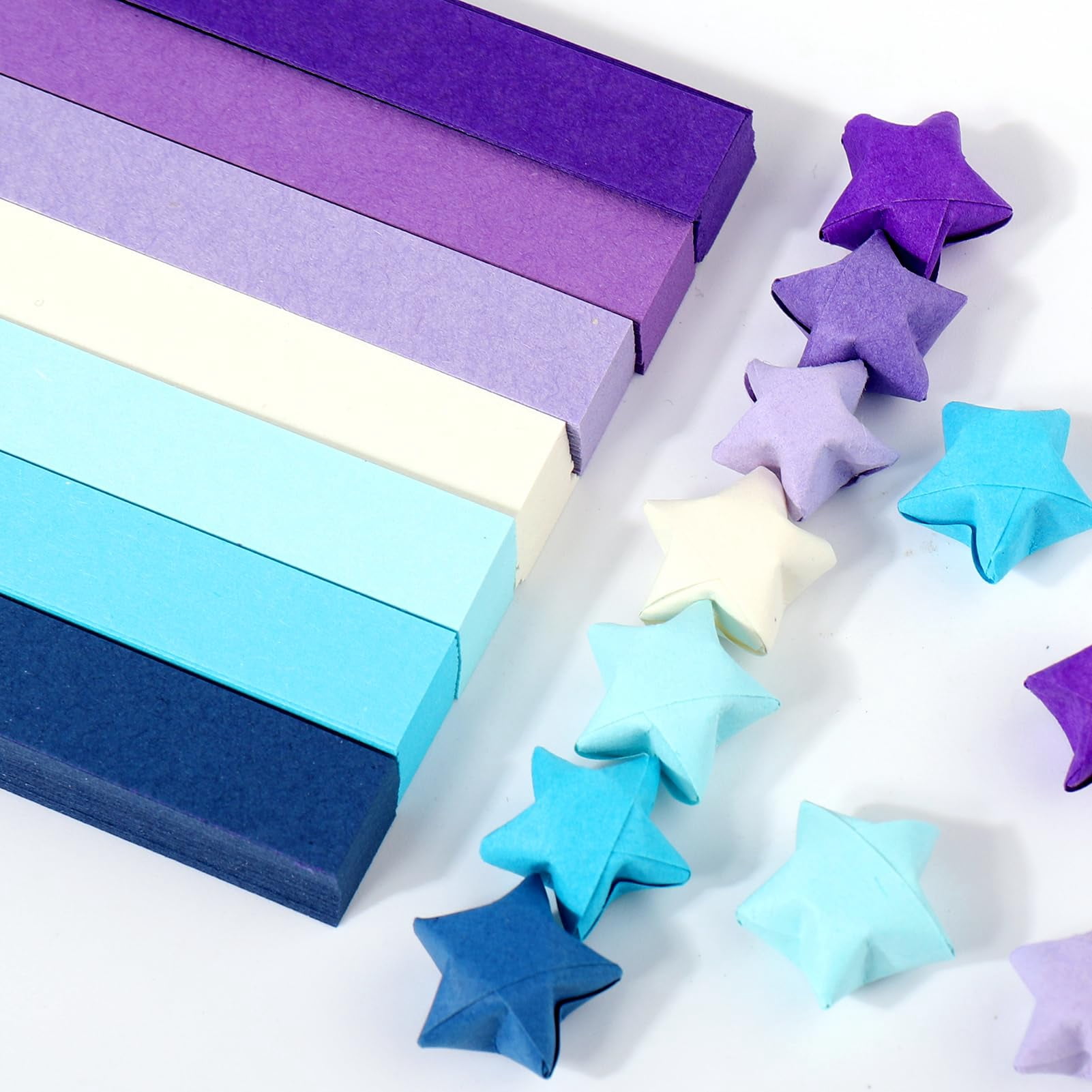 Mity rain 540PCS Star EC36 Paper Strips, 7 Solid Colors Origami Star ...