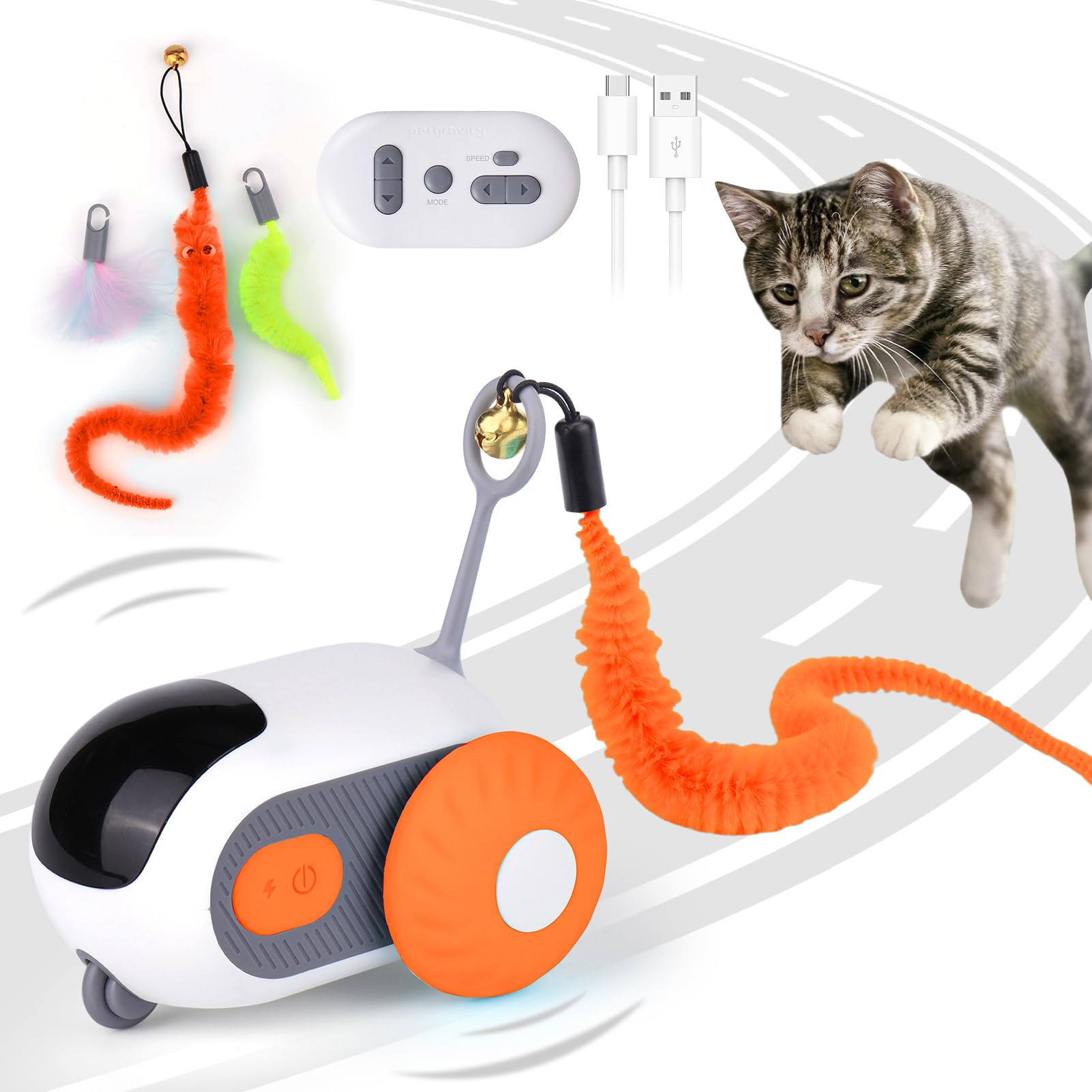 Mity rain Cat Interactive Toy for Indoor Cats - Remote Control Cat ...