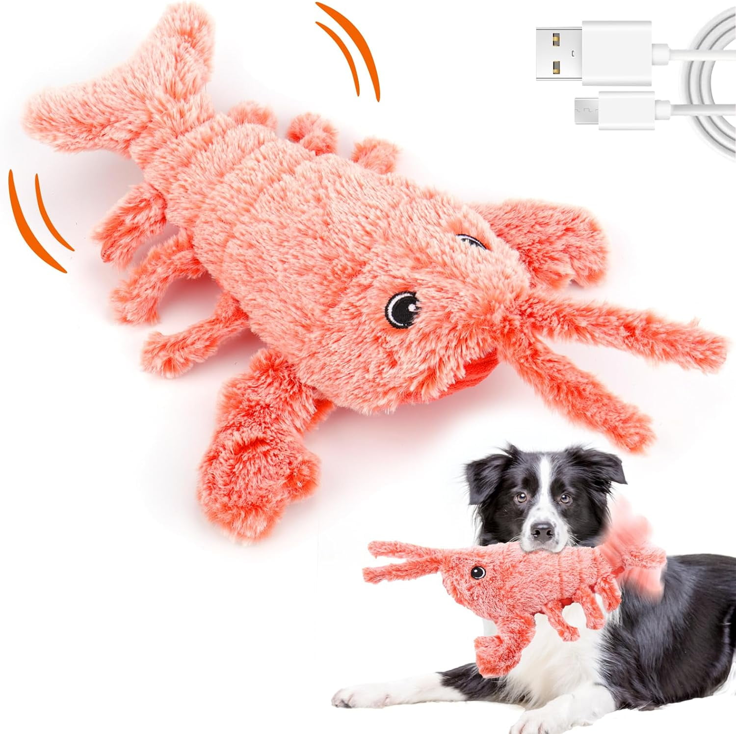 Mity rain Interactive Dog Toys - Wiggly Lobster for Small Medium Large ...