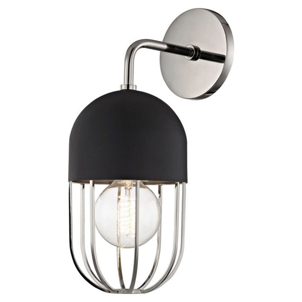 Mitzi H145101 Haley 1 Light 14" High Wall Sconce - Nickel - Walmart.com
