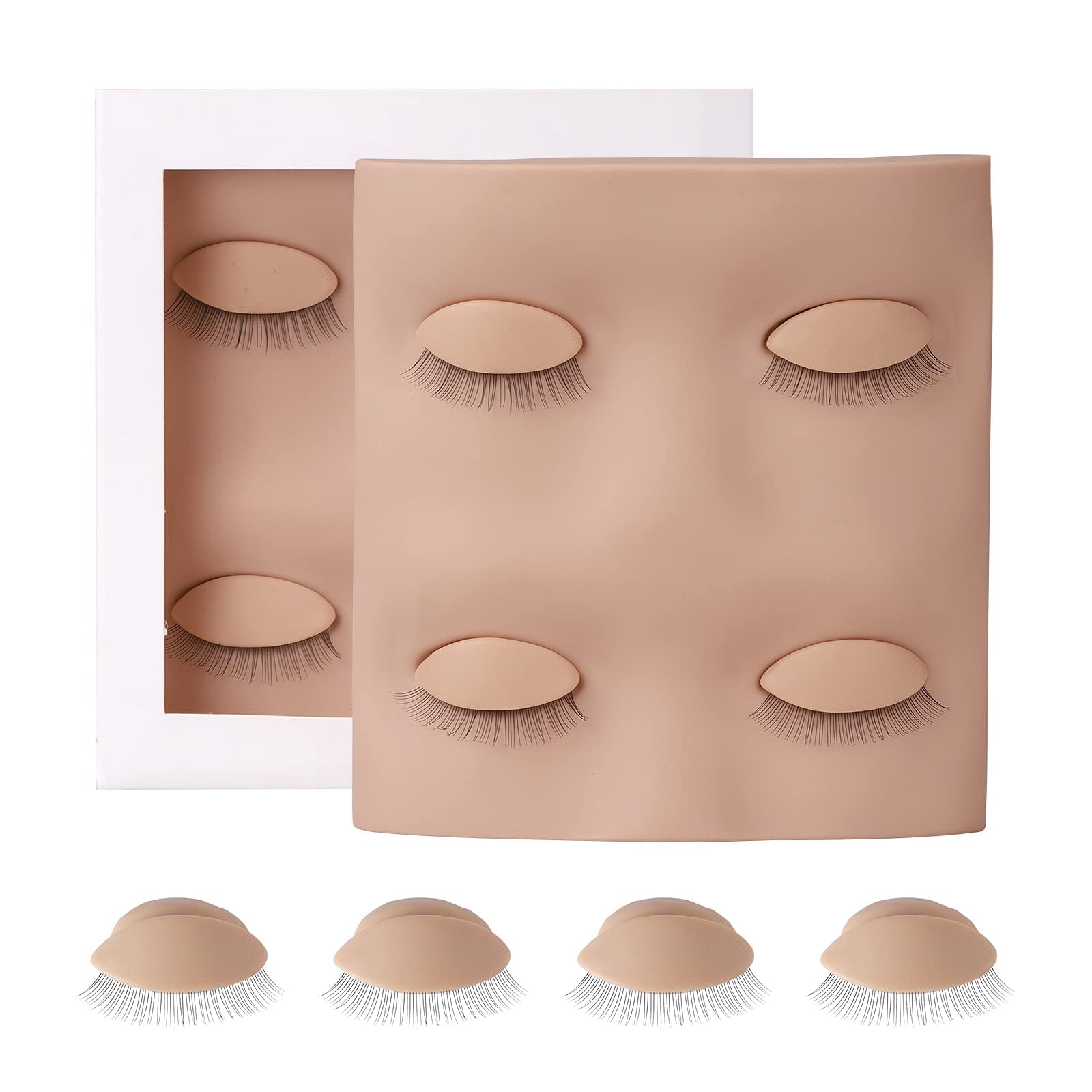Miuffue Lash Mannequin Head IFF17 with 2 Pairs Replacement Eyelids ...