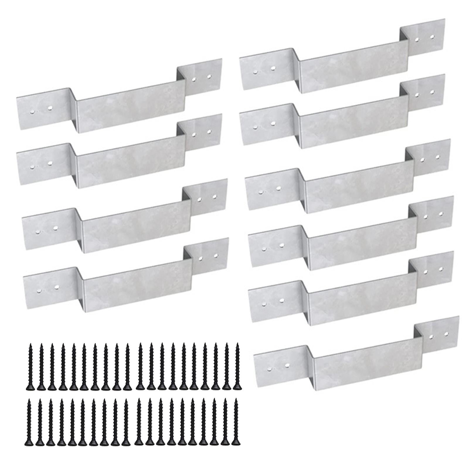 Miulika 10 Pieces Fence Post Security Brackets Fence Panel Supports ...