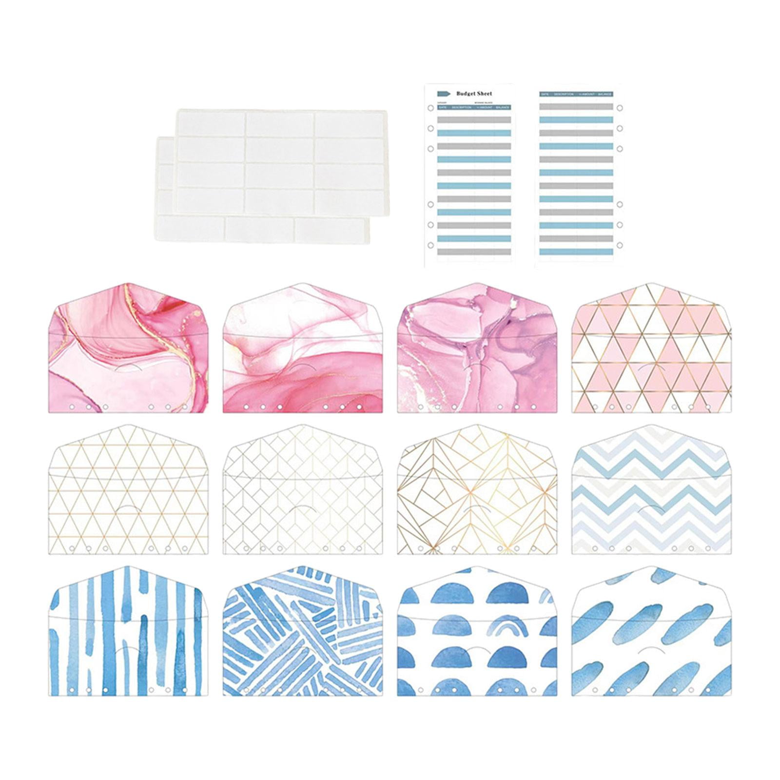 Miulika 12 Pieces Budget Envelopes Binder Envelopes Cash System ...