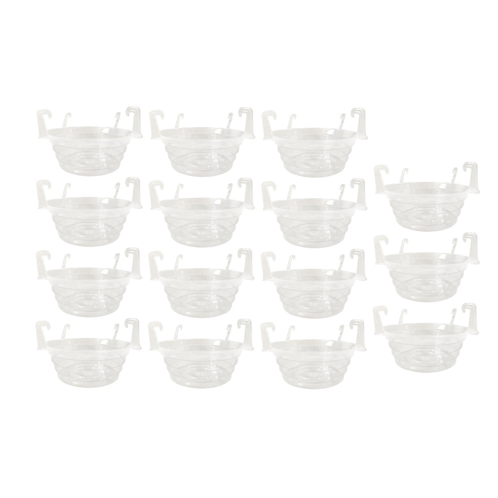 Miulika 15 Pieces Flower Pot Tray with Hook Plant Saucers Decoration ...