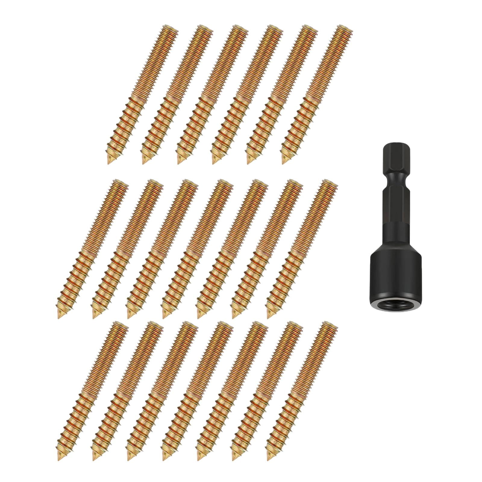 Miulika 20 Pieces Hanger Bolts Threaded Rod Screws, Multipurpose ...