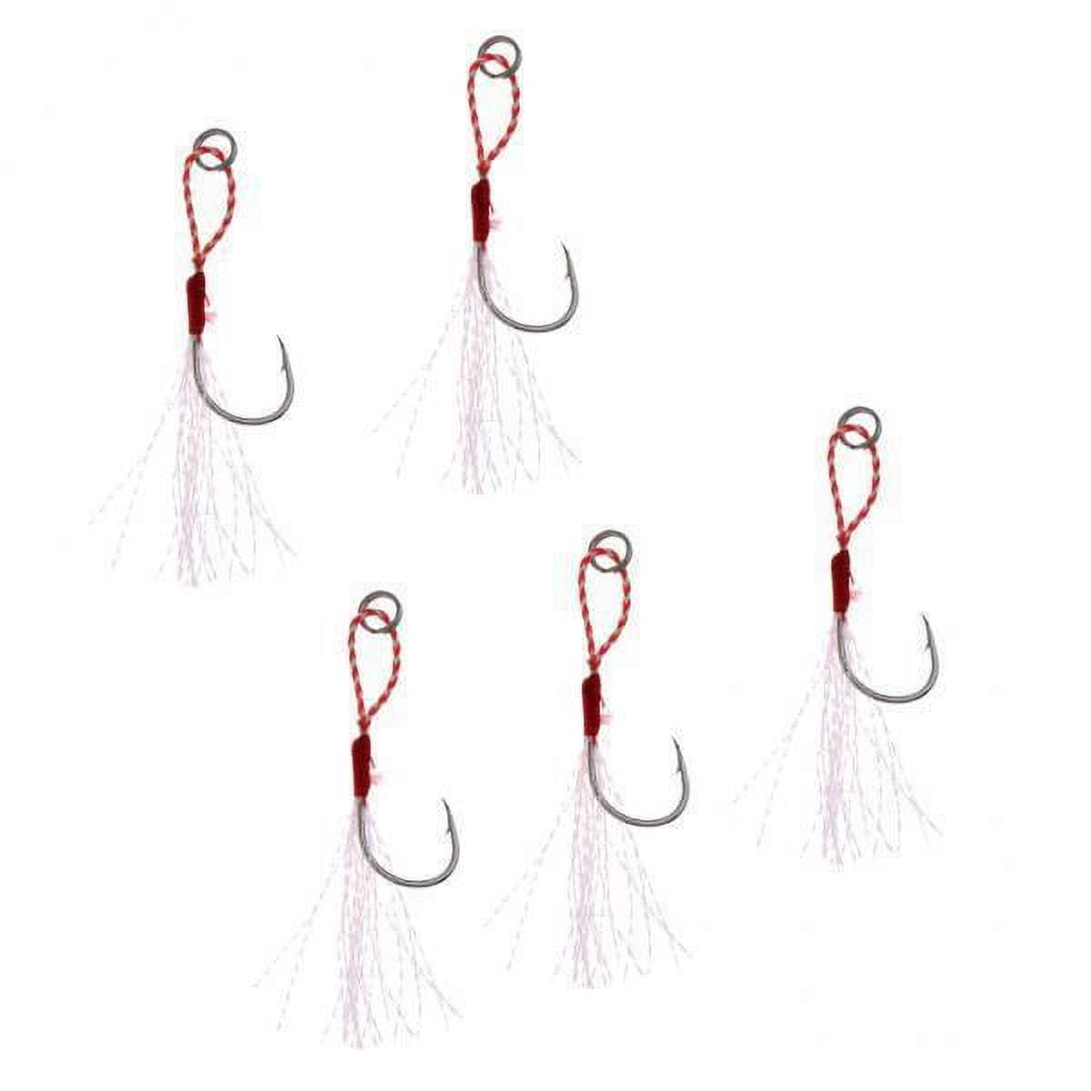 Miulika 2x5Pcs Assist Hooks Metal Jigging Saltwater Fishing Hook with ...