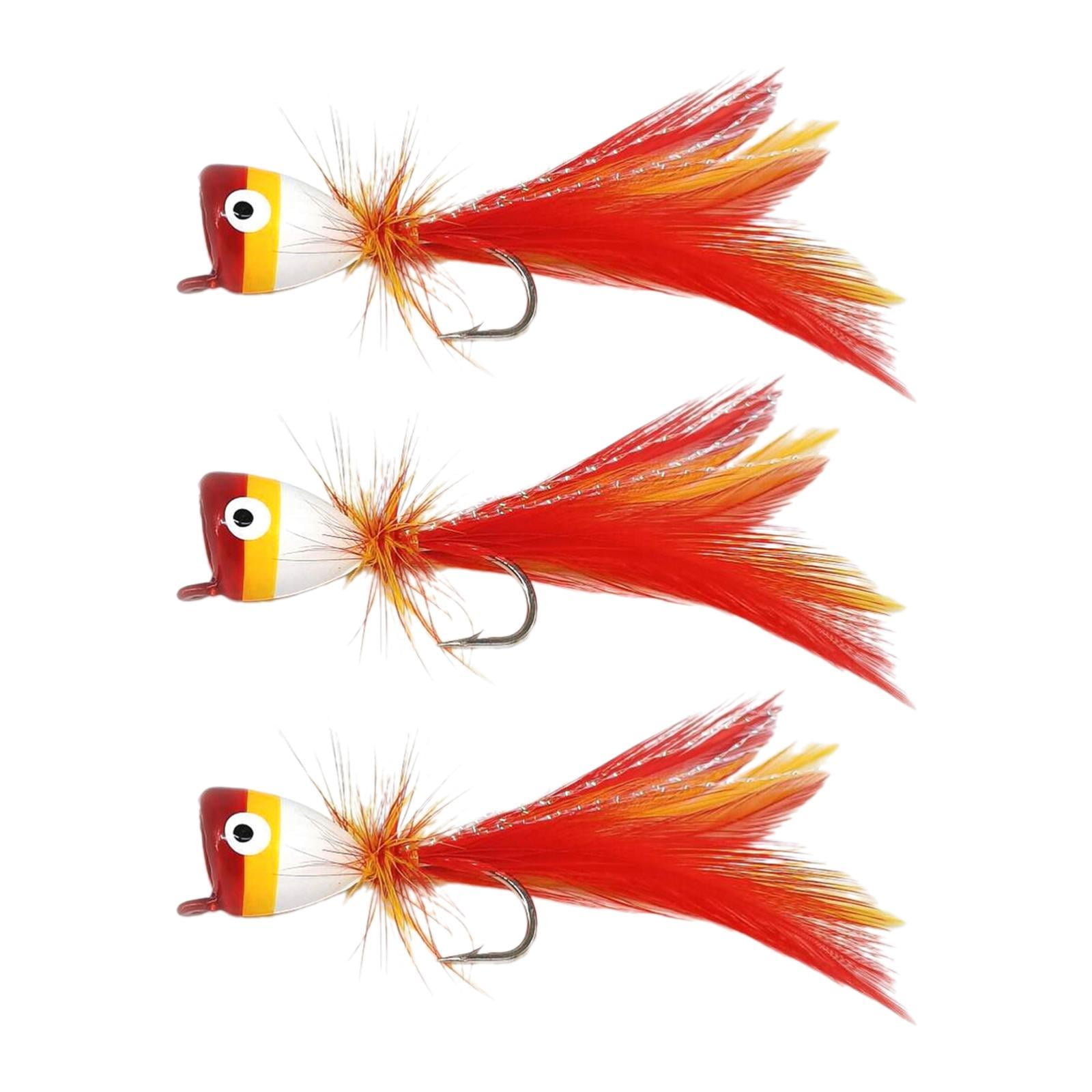 Miulika 3Pcs Fly Fishing Lures with Sharp Hooks Lifelike for Freshwater ...