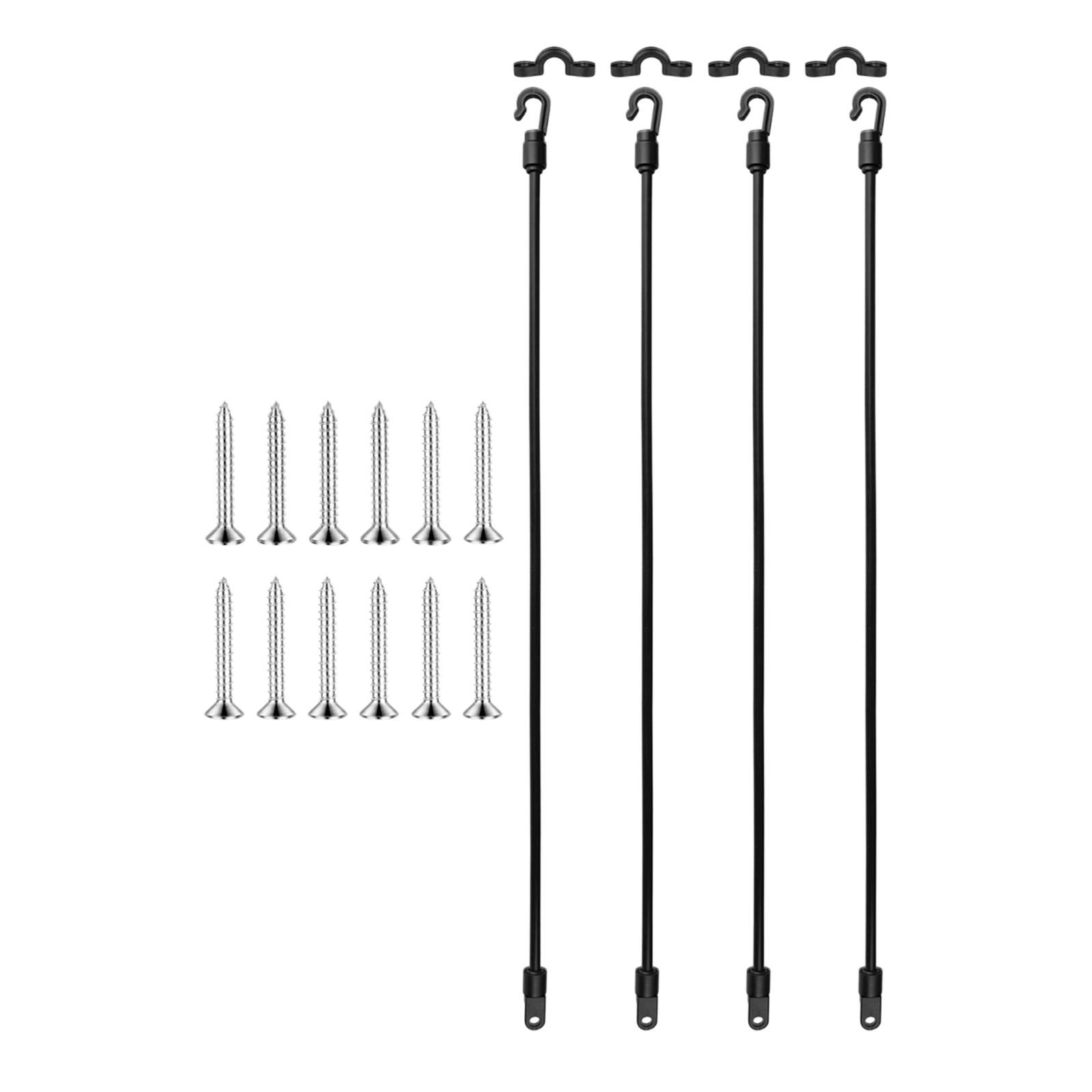 Miulika 4Pcs Fishing Rod Straps Hold Down Strap Reusable Rubber Deck ...
