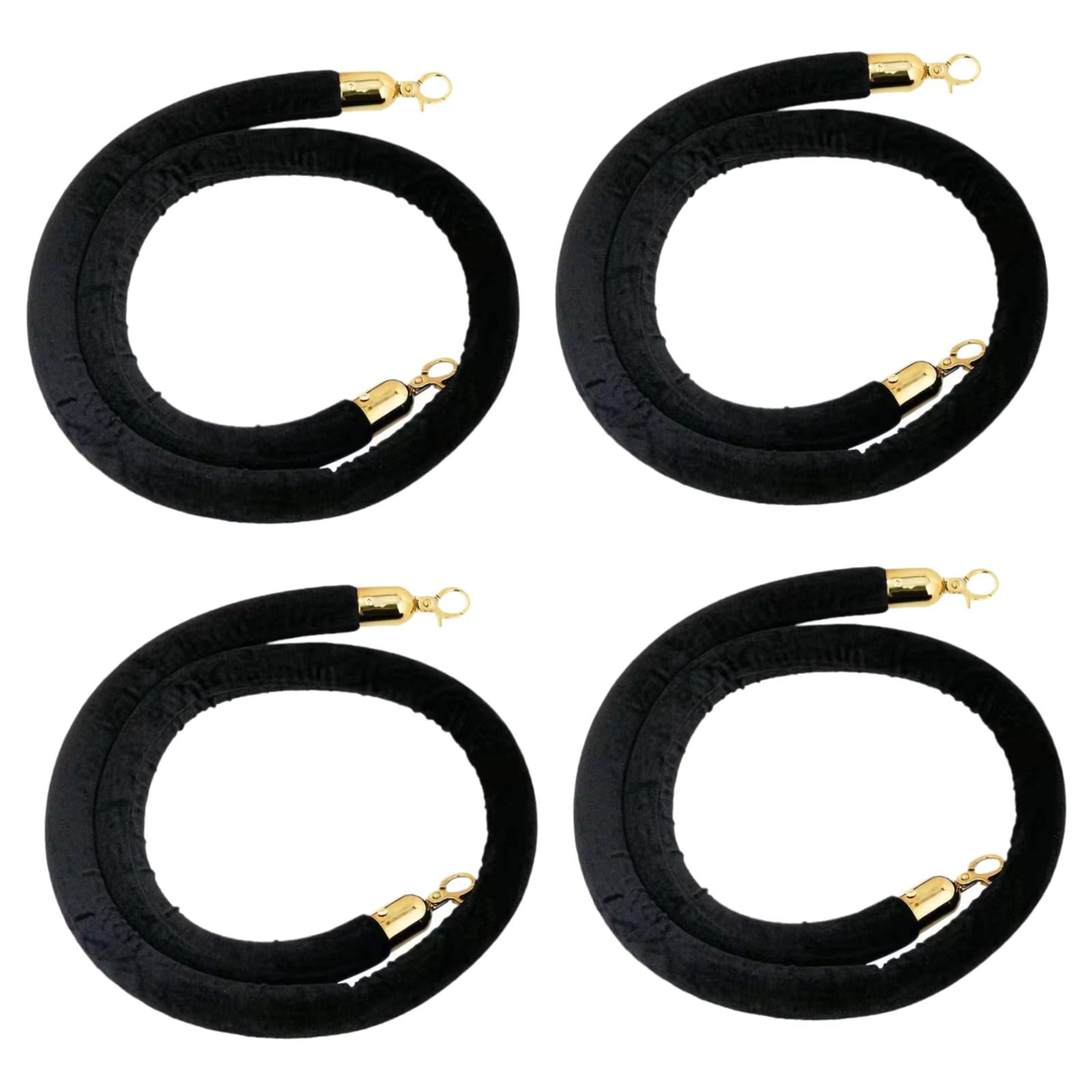Miulika 4x Velvet Stanchion Rope Crowd Control Security Barriers for ...