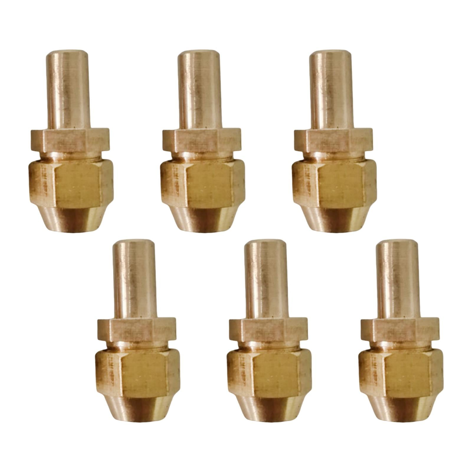 Miulika 6 Pieces Brass Gas Jet Tips, Gas Burner Jet Nozzle Replacement ...