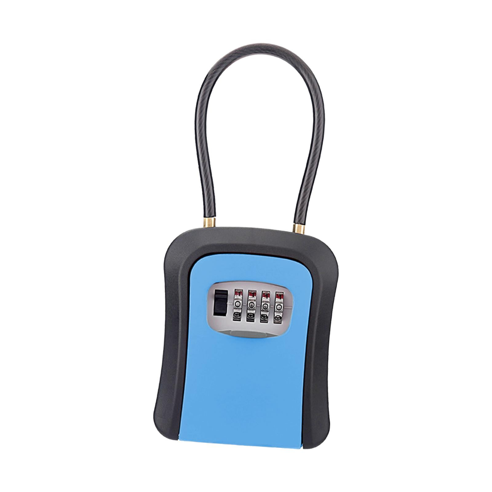 Miulika Box Key Security Box with 4 Digit Combination Steel Cable ...