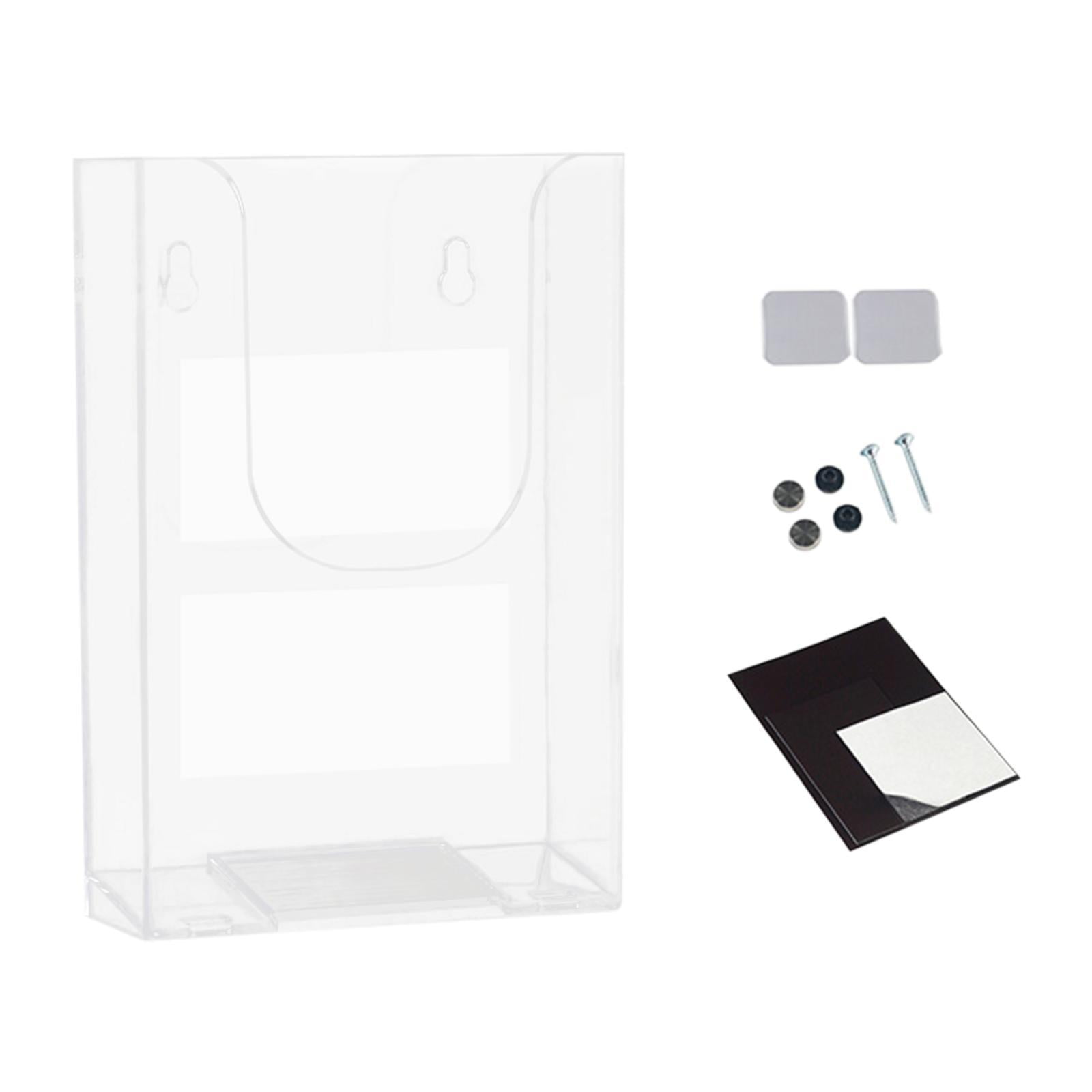 Miulika Brochure Holder Wall Mounted Booklet Display Stand Clear Flyer ...