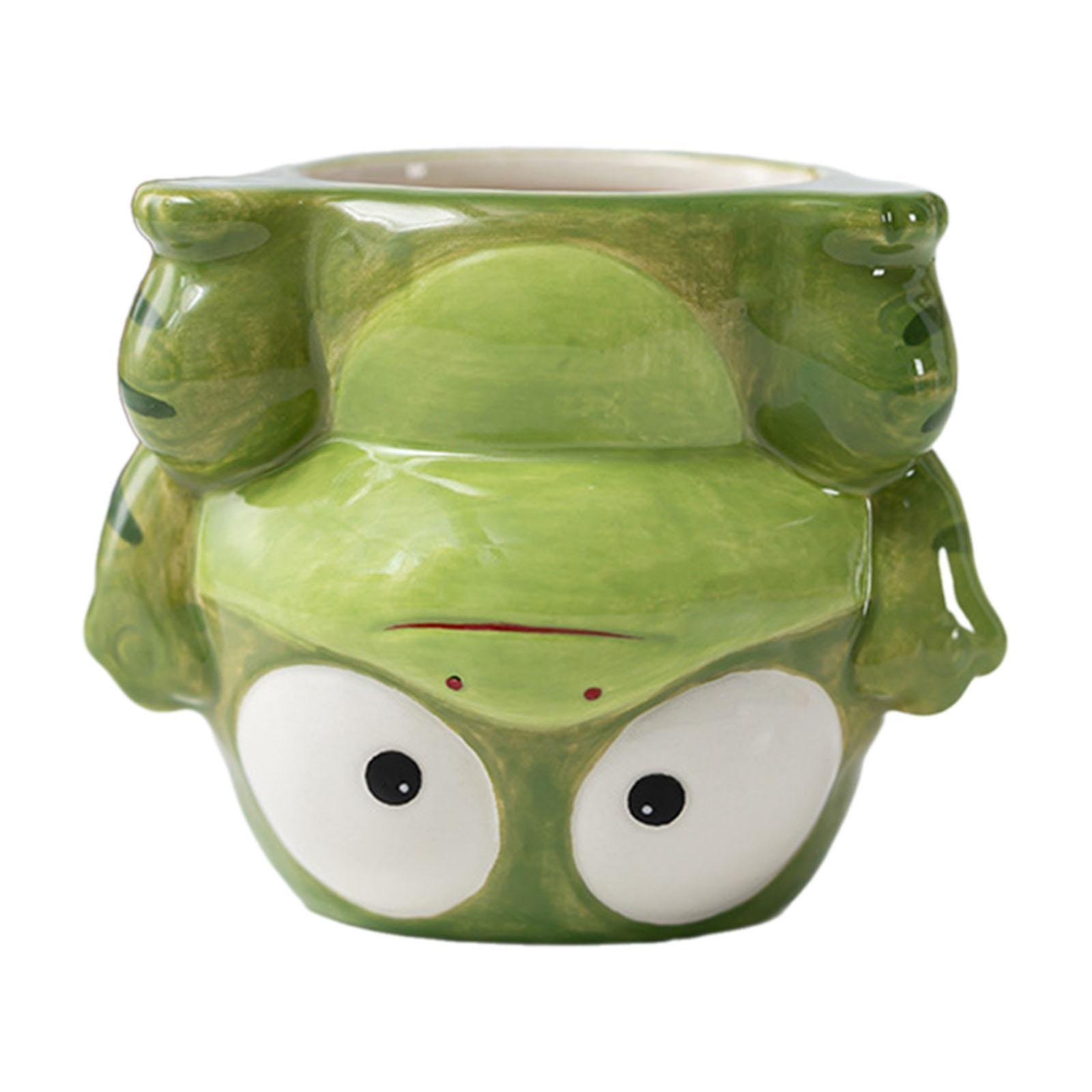 Miulika Ceramic Animal Planter for Home Decor , Frog 10x9.7x8.3cm ...
