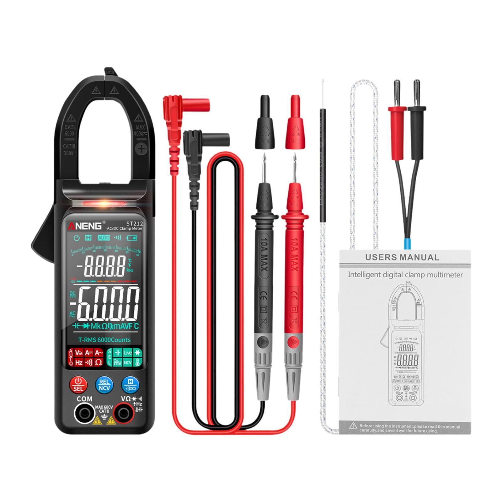 Miulika Digital Clamp Meter 6000 Counts DC Current Tester Versatile ...