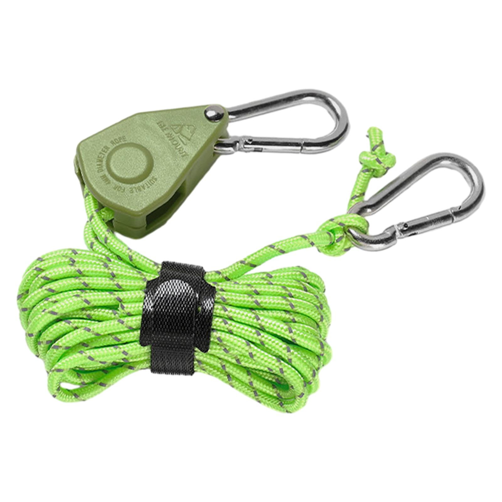 Miulika Pulley Ratchet Rope Hanger Wind Rope Non Slip Camping Rope ...