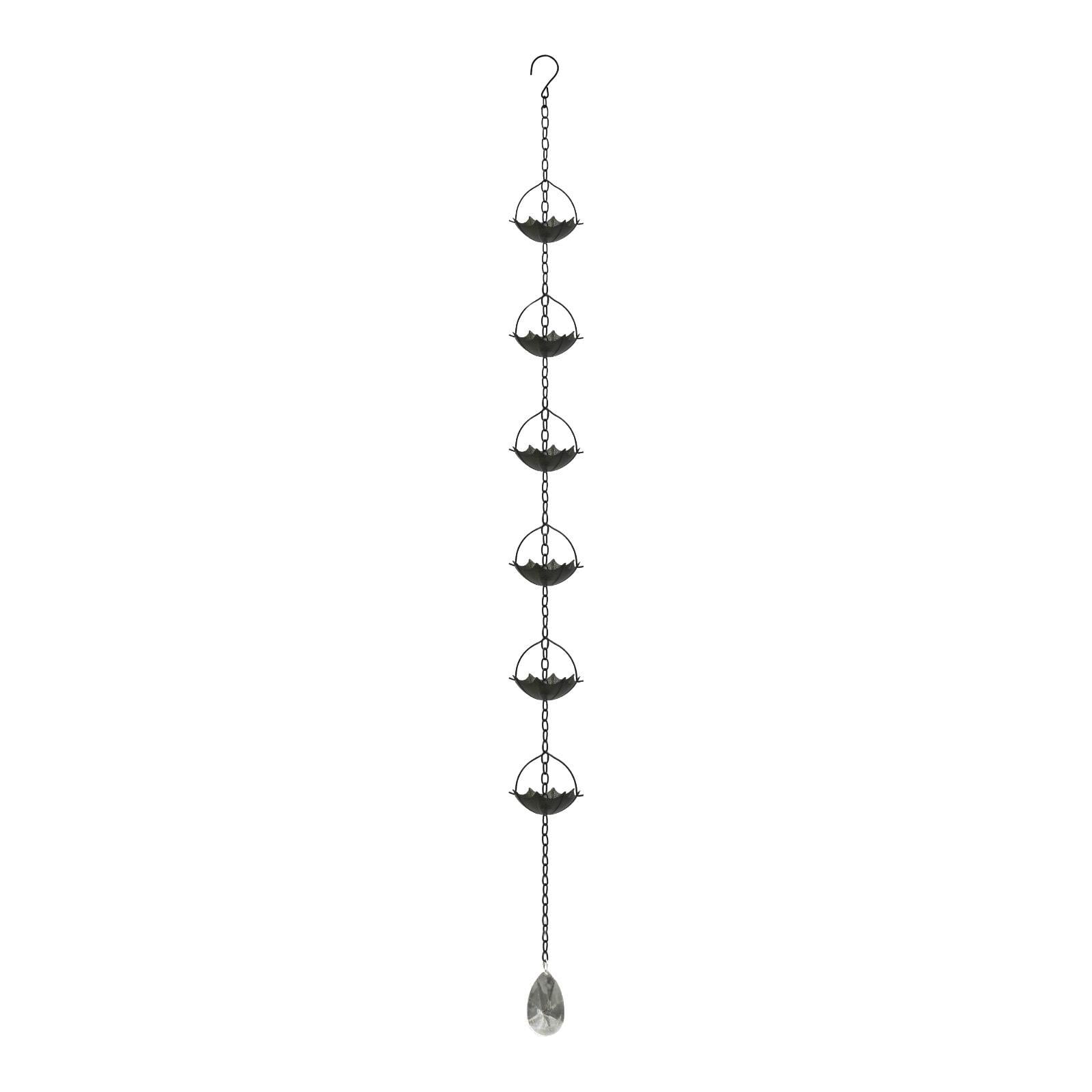 Miulika Rain Chains Gutter Chain Awnings Display Garden Backyard Divert ...