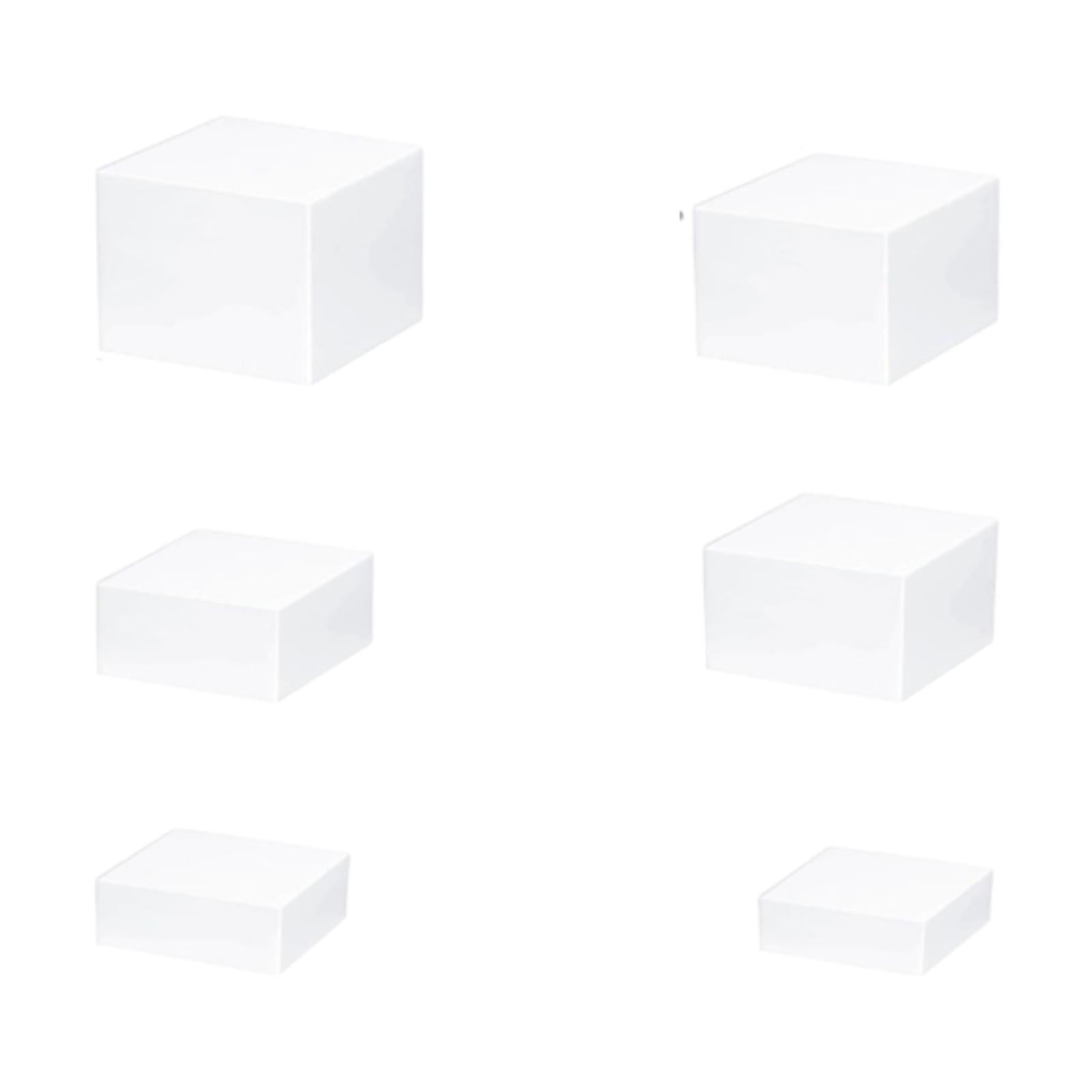 Miulika Set of 6 Food Buffet Riser Acrylic Boxes Stackable Versatile ...