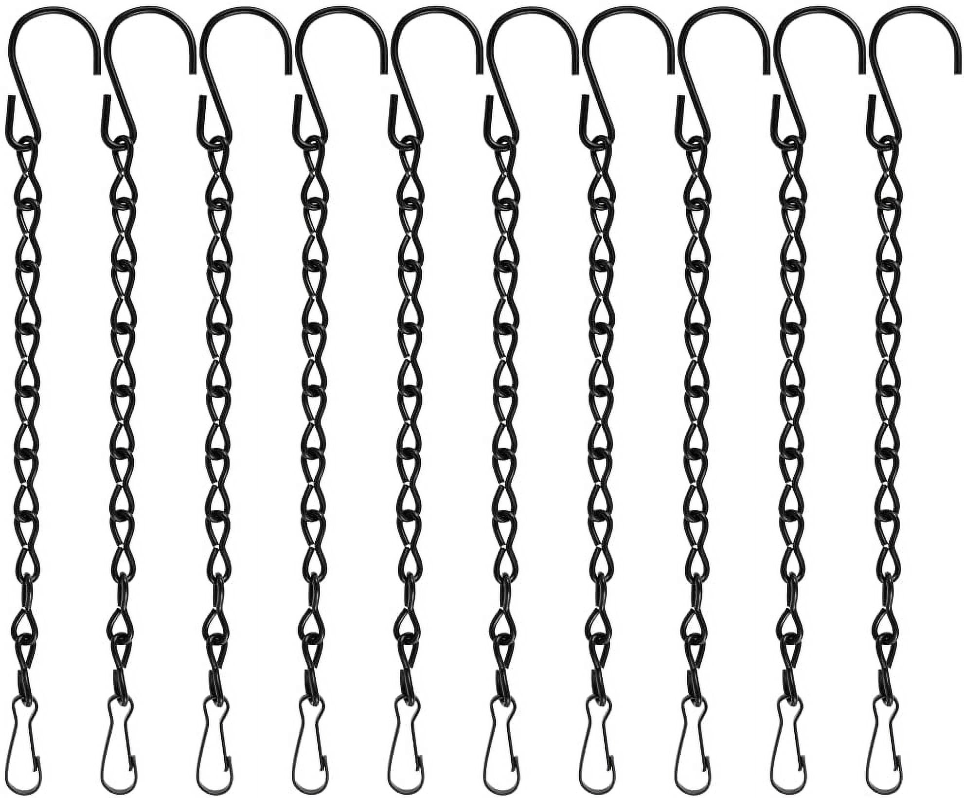 Miuline 10Pcs Hanging Chain with hook and Clips Metal Hanging Basket ...