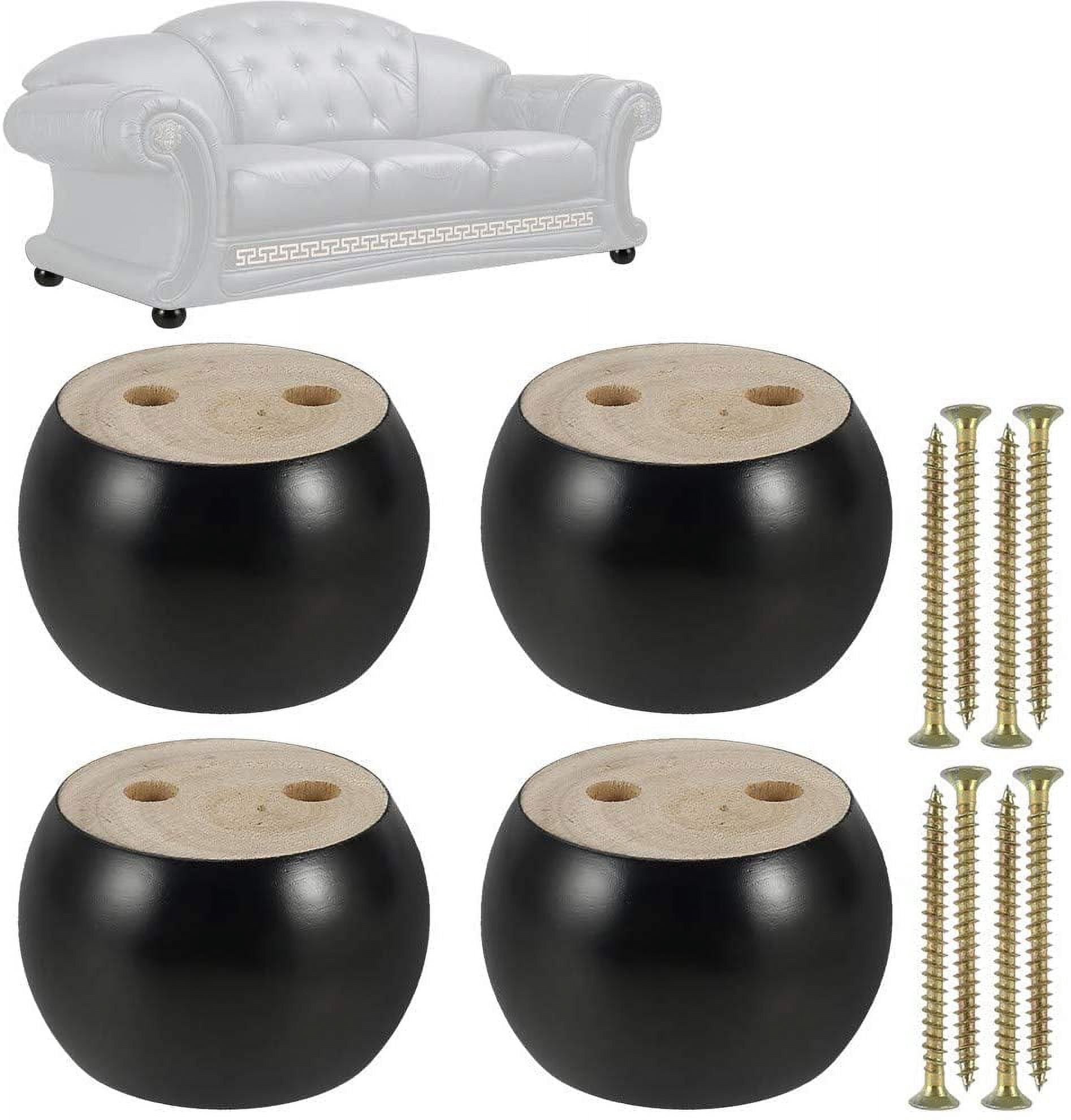 Miuline 4PCS Furniture Legs Wooden 50mm Height Sofa Legs Eucalyptus ...