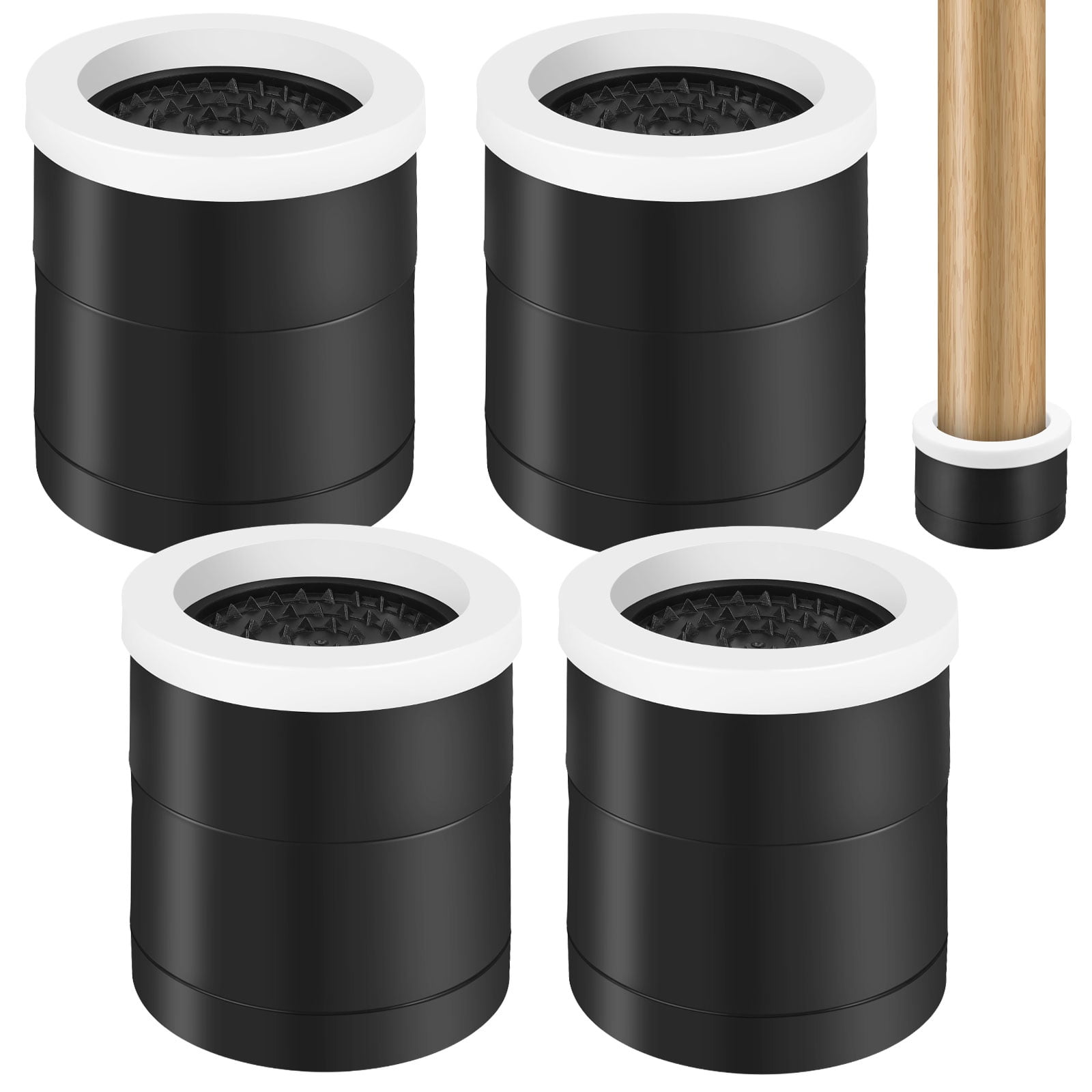 Miuline 4Pcs Bed Risers,Round Furniture Riser Heavy Duty Bed Chair ...