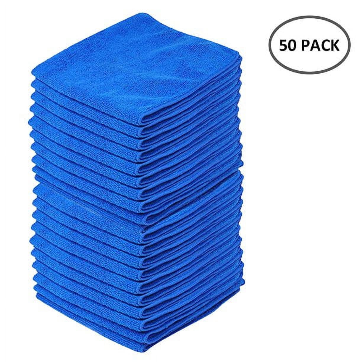 Miuline 50 Pack Microfibre Cleaning Cloths Lint-free Soft Dusters Towel ...