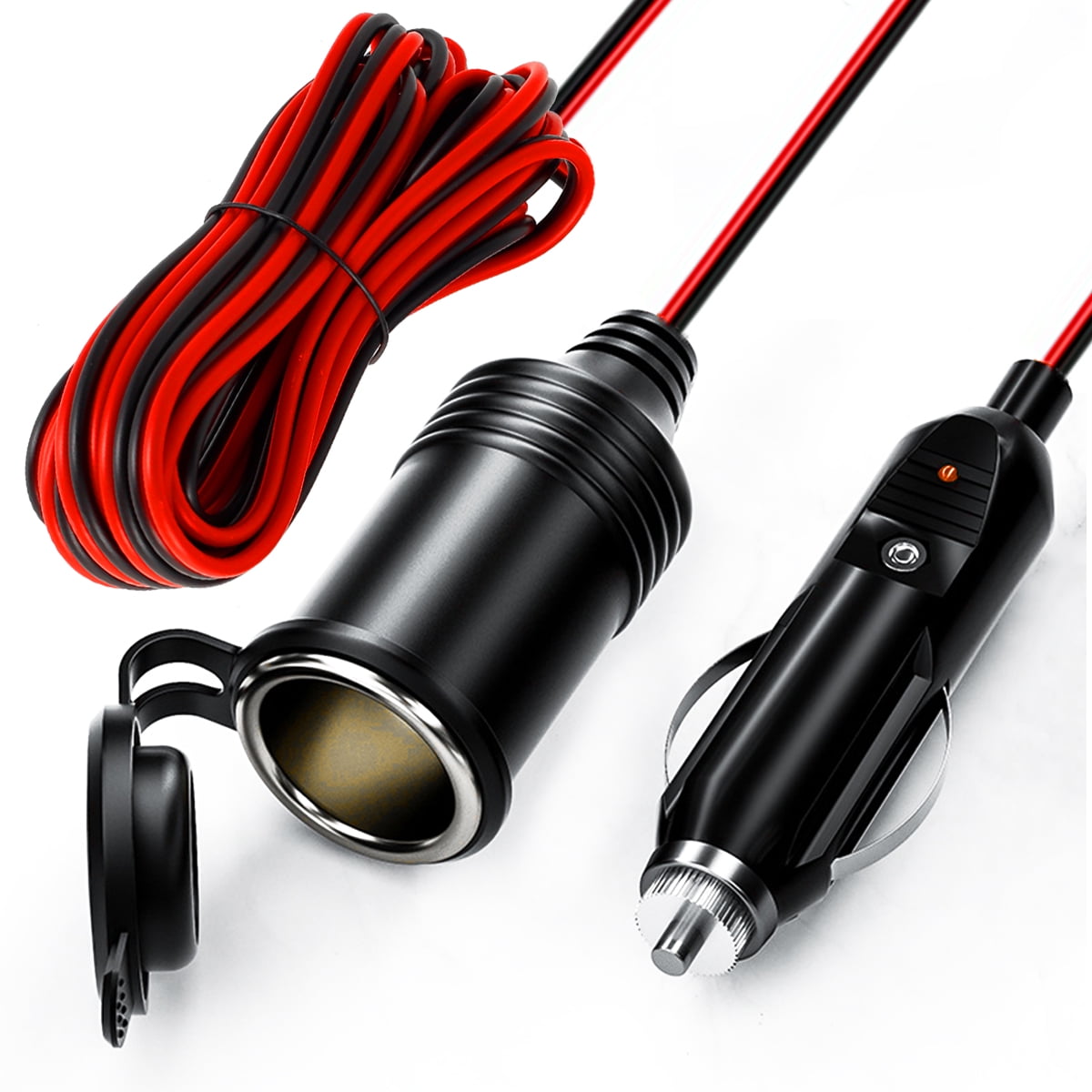 Miuline Car Cigarette Lighter Extension Cord,13FT Car Cigarette Lighter ...