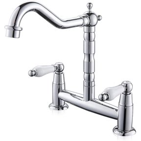 UMANYI Kitchen Faucet Deck Mount 8" Spread 2 Hole Double Handle Utility ...