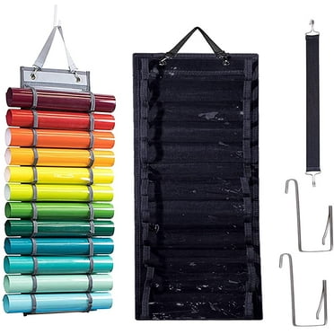 MTFun Vinyl Roll Holder Vinyl Storage Rack with 12/24 Compartments Wall ...